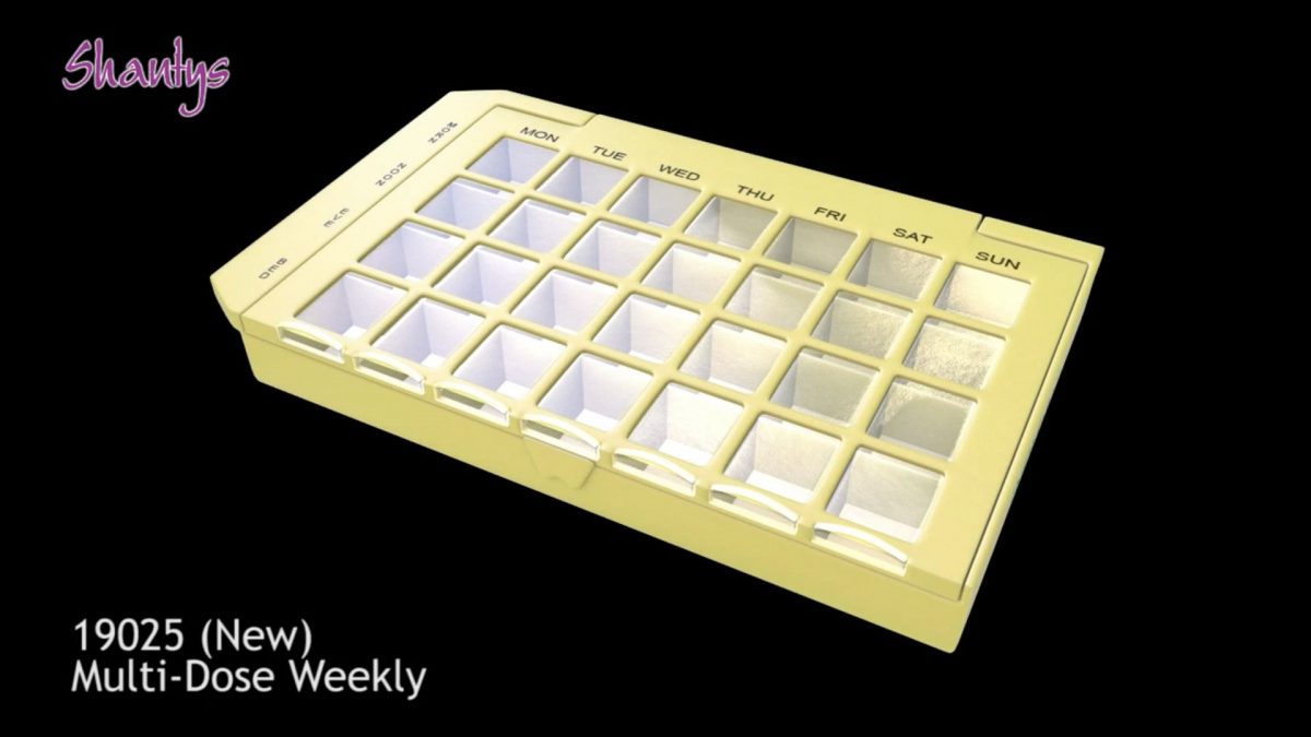 Large Multi-Dose Weekly Pill Box Dispenser - Shantys PillMate - Shantys ...