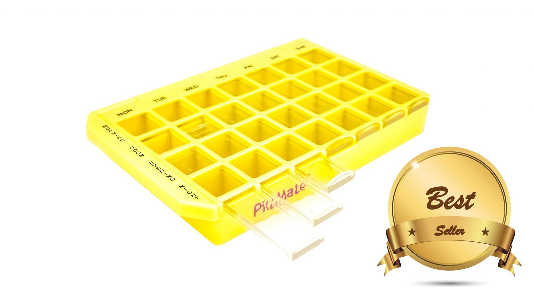 Large Multi-Dose Weekly Pill Box Dispenser - Shantys PillMate