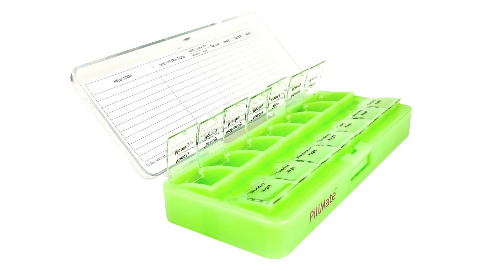 Large Size Twice Daily Pill Box Weekly Organiser - Day and Night Doses ...