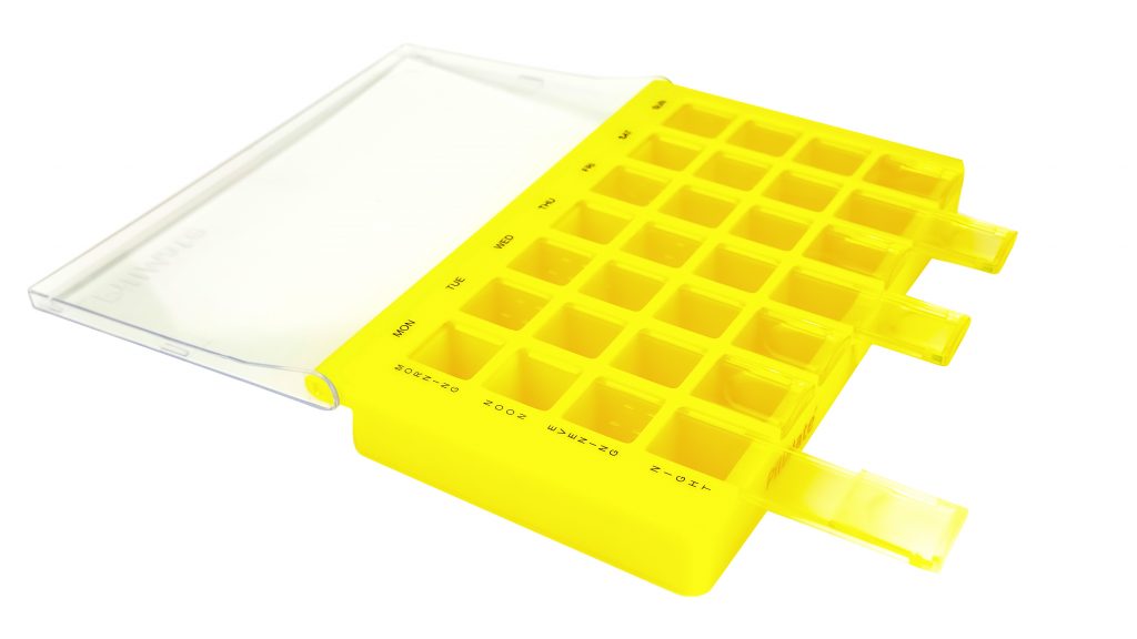 Large Capacity Multi-Dose Pill Box Dispenser for Multiple Daily Doses ...